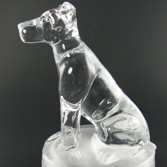 Other | Clear Frosted Glass Dog Figurine Papaperweight 5 14 Tall 1 E35 ...